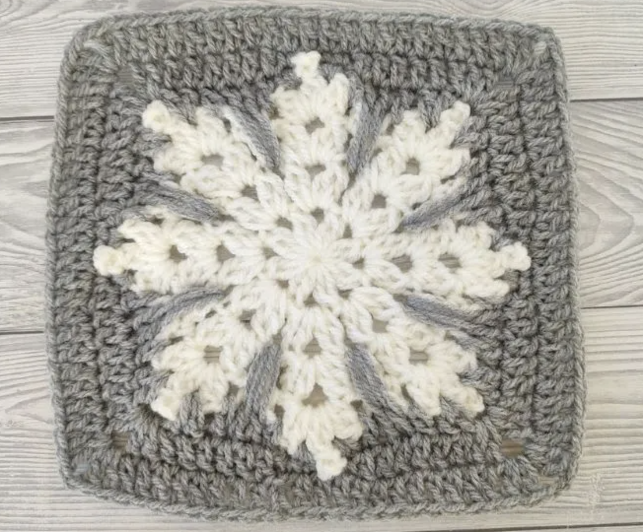 Crochet Snowflake Patterns Made with Squares - This is Crochet