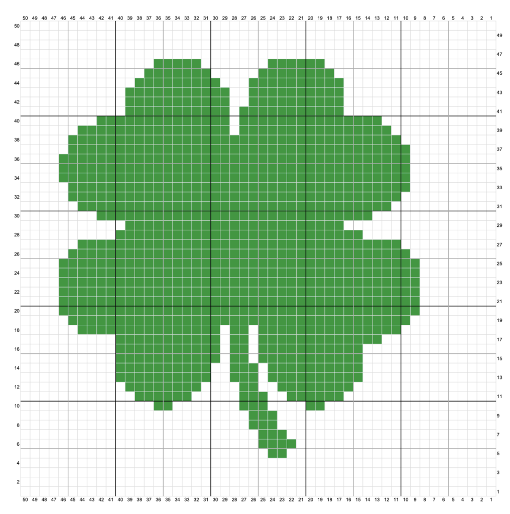 Four Leaf Clover Crochet Square Pattern - This is Crochet
